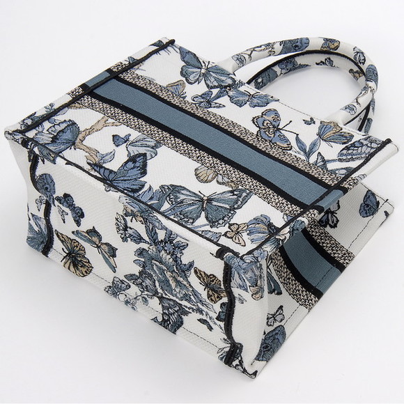Dior | Bags | Dior Butterfly Small Book Tote Bag White Blue | Poshmark